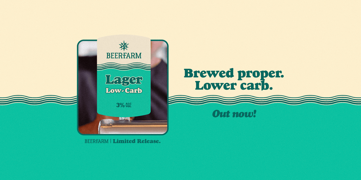 Beerfarm Low Carb Lager: Unmistakably lager, just lighter.