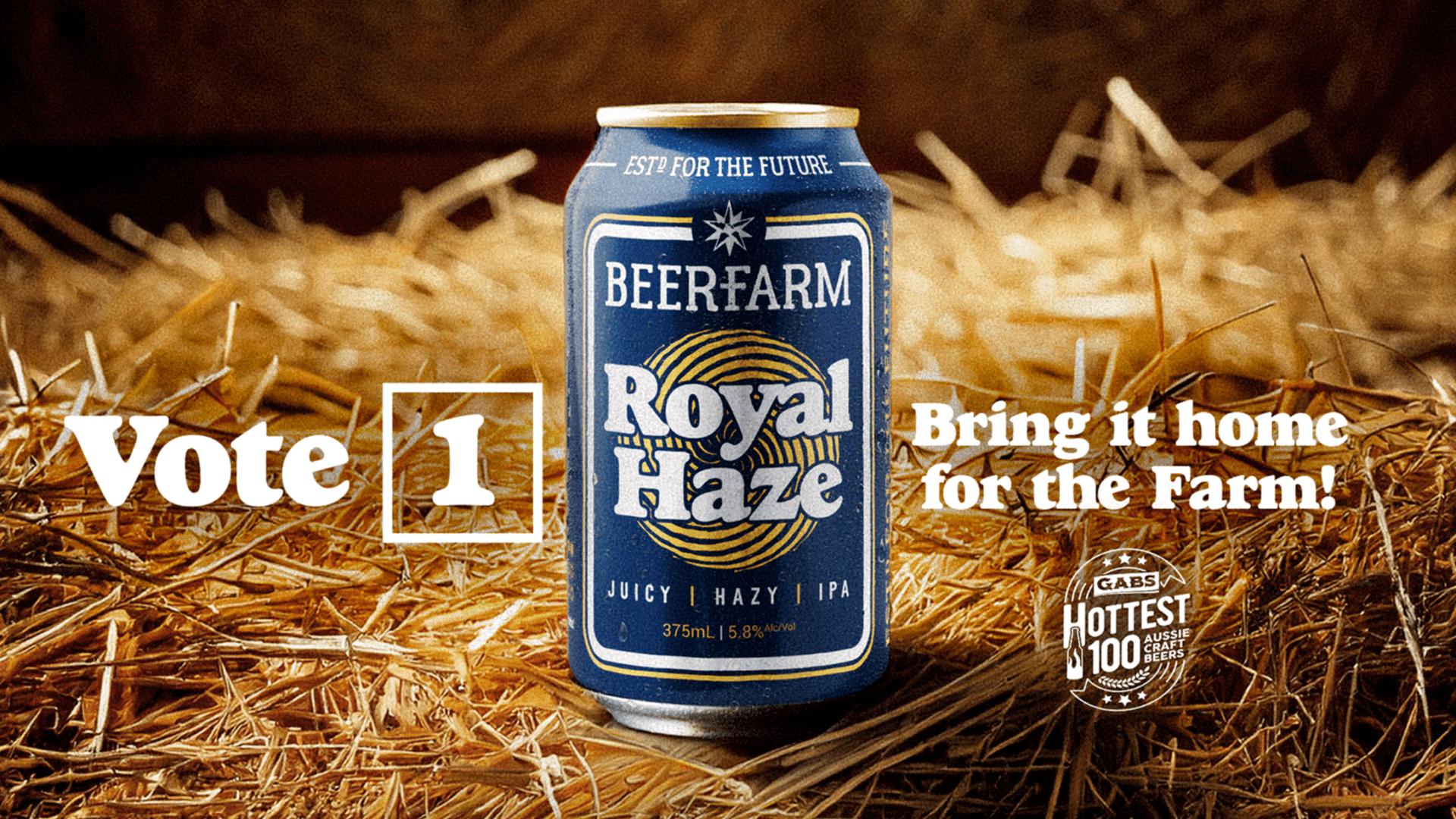 GABS Hottest 100 - VOTE 1 BEERFARM ROYAL HAZE – Beerfarm